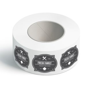 White Paper Roll Stickers - Jay-Line