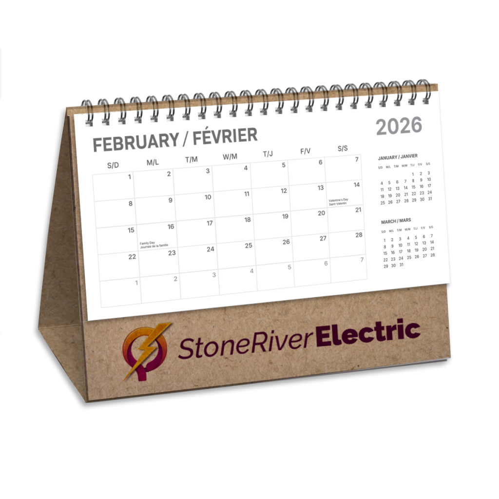 Kraft & Epic Black Desk Flip Calendars - Jay-Line